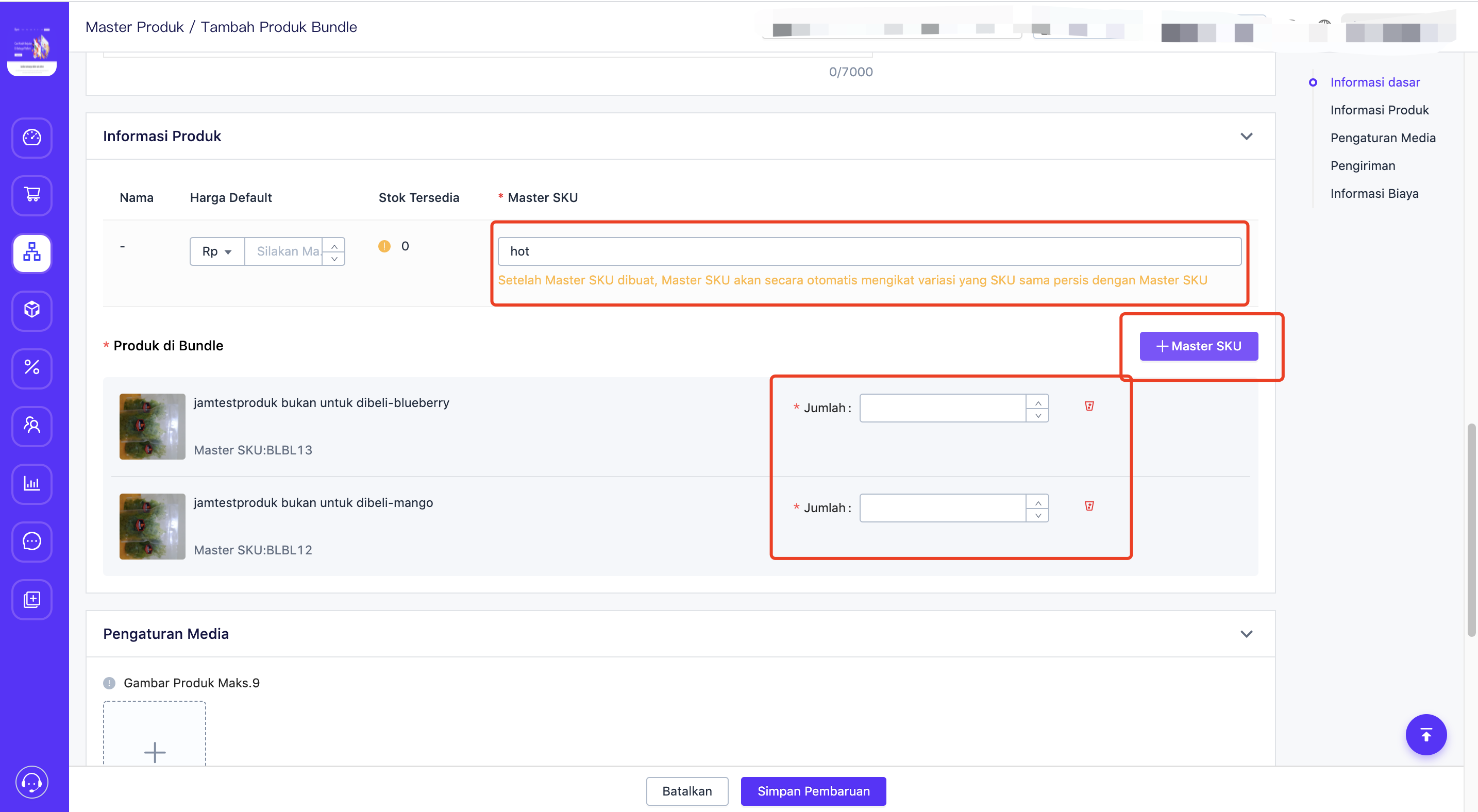 Bundle Master Produk - Ginee Insight